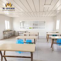 China 20ft Sandwich Panel Modular Container Worker Canteen 75mm Rockwool Insulation for sale