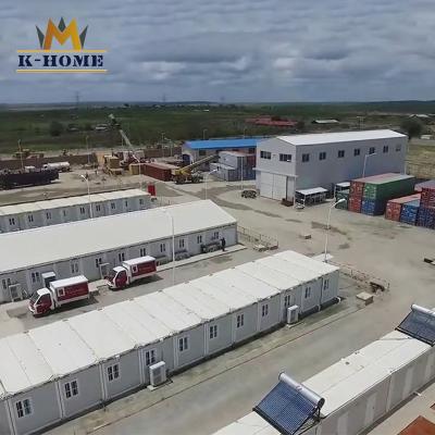 China Temporary Container Camp for Refugees Sandwich Panel House 2.3mm Steel Frame for sale