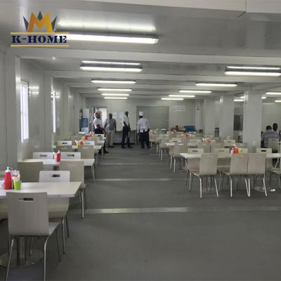 China Prefabricated Construction Site Container Canteen for Workers Insulated 20ft for sale