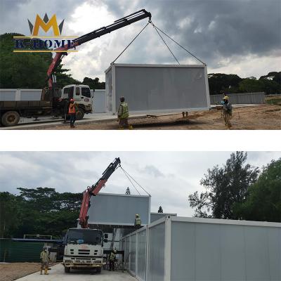 China Fire Resistant Portable Accommodation Temporary Housing 5950x3000x2800mm for Workforce Lodging for sale