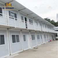 China Double Floor Sandwich Panel House Prefabricated Labour Quarters for sale