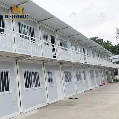 China Double Floor Sandwich Panel House Prefabricated Labour Quarters for sale