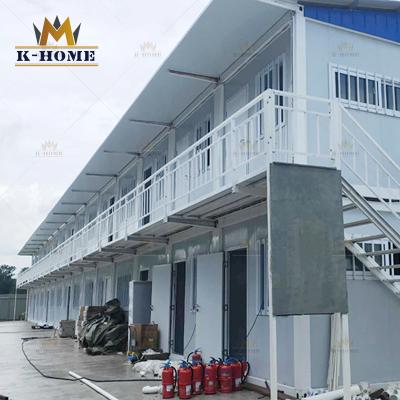 China Temporary Site Prefab Sandwich Panel Container Dormitory Buildings for sale