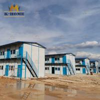 China Fabricated Steel Structure Sandwich Panel Prefab House 5m-18m Span Customizable for sale
