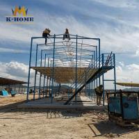 China Temporary Worker Accommodation Portable Prefabricated Housing 50mm Rock Wool Panel for sale