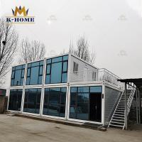 China 20Ft Sandwich Panel Container House With Glass Curtain Wall for sale