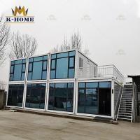 China Light Steel Sandwich Panel Container House Temporary Site Office Construction for sale