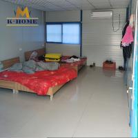 China Insulated Labour Hutment Sandwich Panel Prefab House 50mm Thickness Customizable for sale