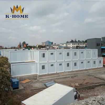 China Temporary Site Sleeping Accommodation Modular Sandwich Panel Building 20ft Custom for sale