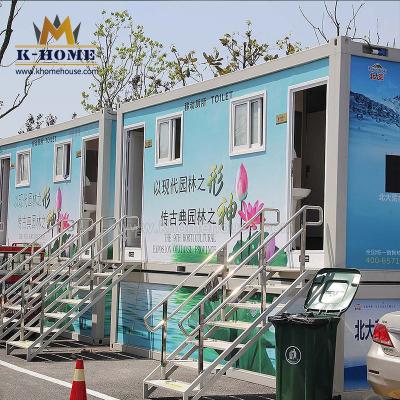 China Temporary Construction Mobile Modular Container Toilet 60mm EPS Panel for sale