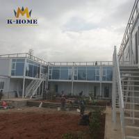 China Remote Site Accommodation Container 2.3mm Steel Frame 50mm Rockwool Insulation for sale