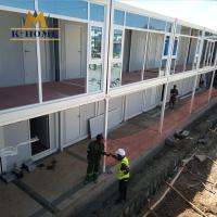 China Remote Site Accommodation Container 2.3mm Steel Frame 50mm Rockwool Insulation for sale