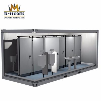 China Light Steel L6M Portable Container House Public Toilet Bathroom Custom Size for sale