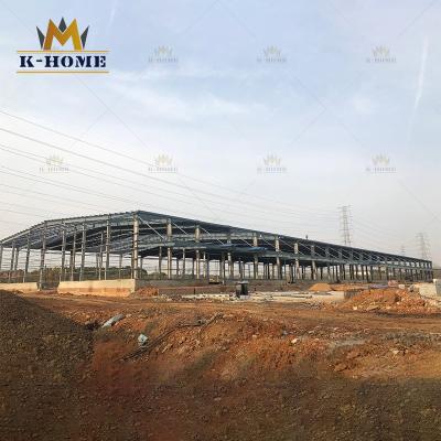 China Pre Engineered Steel Frame Workshop Building 20m Span Custom Metal Structure for sale
