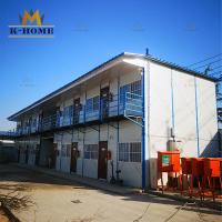 China Prefabricated Labour Quarters Prefab Steel House 80x40mm Column Modular Building for sale
