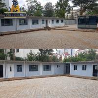China Prefabricated Portable Container House Flat Pack Steel Frame  Sandwich Panel Container House for sale