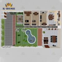 China Insulated Sandwich Panel Prefab Light Steel Frame Office House 50mm EPS for sale