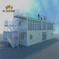 China Sandwich Panel Prefab House Temporary Site Office Construction for sale