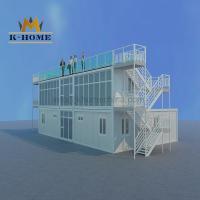China Sandwich Panel Prefab House Temporary Site Office Construction for sale
