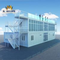 China Sandwich Panel Prefab House Temporary Site Office Construction for sale