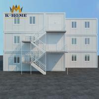 China Flat Pack Modular School Building Three Story Container House with Steel Structure 21m x 14.9m for sale