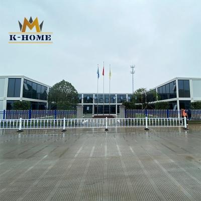 China Two Story Container Office House with Glass Wall 50mm EPS Insulation for sale