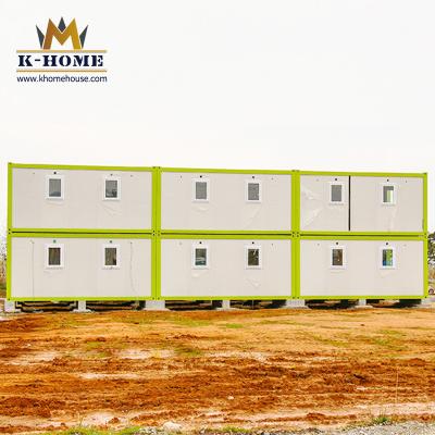 China Flat Pack Modular Container House 50mm EPS Sandwich Panel Prefab Camp for sale