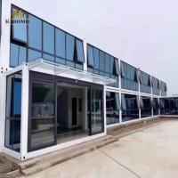 China Temporary Mobile Portable Construction Office 50mm EPS Sandwich Panel 2000x980mm Steel Door for sale