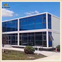 China Temporary Mobile Portable Construction Office 50mm EPS Sandwich Panel 2000x980mm Steel Door for sale