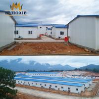 China Prefabricated Modern Steel Building Camp House 80mm Square Steel Tube Structure for sale