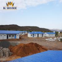 China Prefabricated Modern Steel Building Camp House 80mm Square Steel Tube Structure for sale