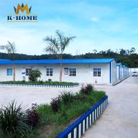 China Prefabricated Modern Steel Building Camp House 80mm Square Steel Tube Structure for sale