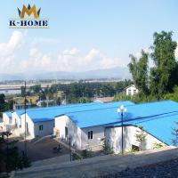 China Prefabricated Modern Steel Building Camp House 80mm Square Steel Tube Structure for sale