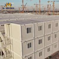 China 3 Floors Flat Pack Modular Green Container Camp Buildings for sale