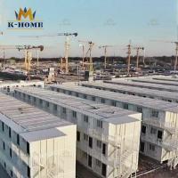 China 3 Floors Flat Pack Modular Green Container Camp Buildings for sale