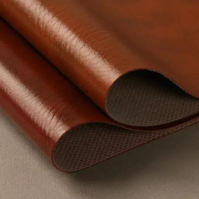 China Microfiber PU Faux Leather Fabric 0.7mm Thick 54/55