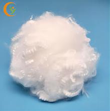 China White Virgin Polyester Staple Fiber 1-2 cm Length 2-3 cm Width with Low Moisture Absorption and 300℃ Heat Resistance for sale
