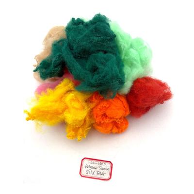 China 100% Material Virgin Grade Colorful Polyester Staple Fiber For Optimal Performance for sale
