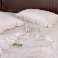 China Printed Quilt with lace Fabric for sale