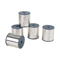 China Pure Silver M Type Flat Metallic Yarn with Two-Ply Lamination for sale