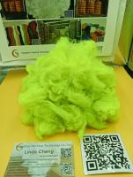 China Made In China Polyester Staple Fiber Yellow Fiber Good Quality 100% Recycled Solid Polyester Staple Fiber for sale