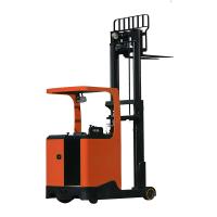 China 7200mm Lifting Height Electric Reach Forklift Walkie Standing On 1500kg for sale