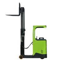 China Lifting 4500mm Electric Reach Walkie Stacker Standing On 1500kg for sale