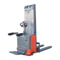China Standing On Electric Stacker 2000kg Lifting Height 1600mm Battery Powered Stacker for sale