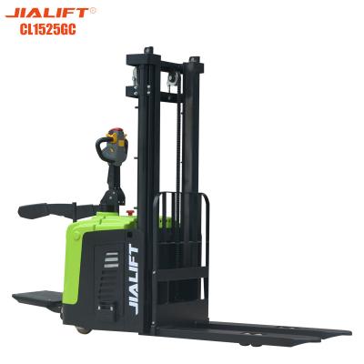 China CE Electric Double Stacker 1500kg Lifting 2530mm Forklift Pallet Stacker for sale