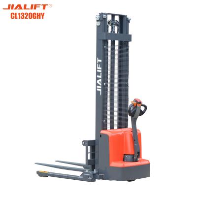 China 1.5 Ton 1300kg Electric Power Stacker Pedestrian With Straddle Lifting Height 2000mm for sale