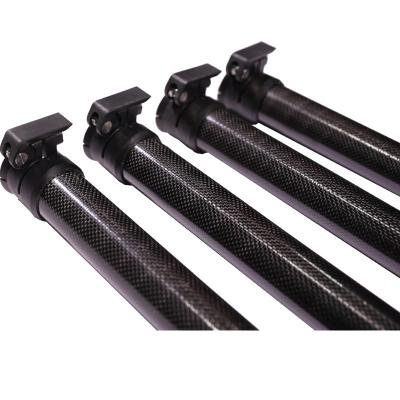China 20FT Carbon Fiber Gutter Vacuum Pole with 5FT Sections for Villa Roof Drain Maintenance for sale