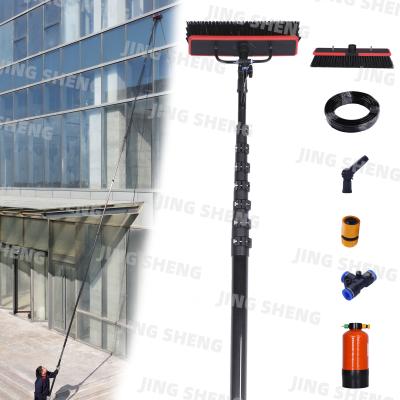 China 45ft Carbon Fiber Window Cleaning Pole System - 7 to 45ft Telescopic Extension, 6.3 lbs Weight for High-Rise Buildings for sale