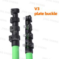 China V3 Carbon Fiber Telescopic Pole 7-50ft with Double Lock Clamp 100kg Force for Surveying for sale