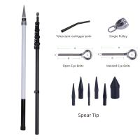 China 24FT Carbon Fiber Fishing Outrigger - Lightweight 4.7 lbs, 38mm Handle Diameter, UV & Corrosion Resistant for sale